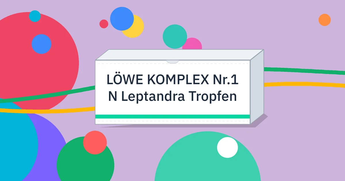 Symbolbild: Packung mit der Aufschrift LÖWE KOMPLEX Nr.1 N Leptandra Tropfen (PZN 02912981) – Verfügbarkeit und Bezug in Apotheken in Frankfurt am Main