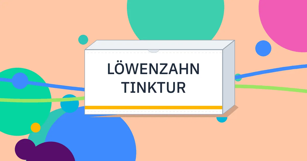 Symbolbild: Packung mit der Aufschrift LÖWENZAHN TINKTUR (PZN 18880183) – Verfügbarkeit und Bezug in Apotheken in Frankfurt am Main
