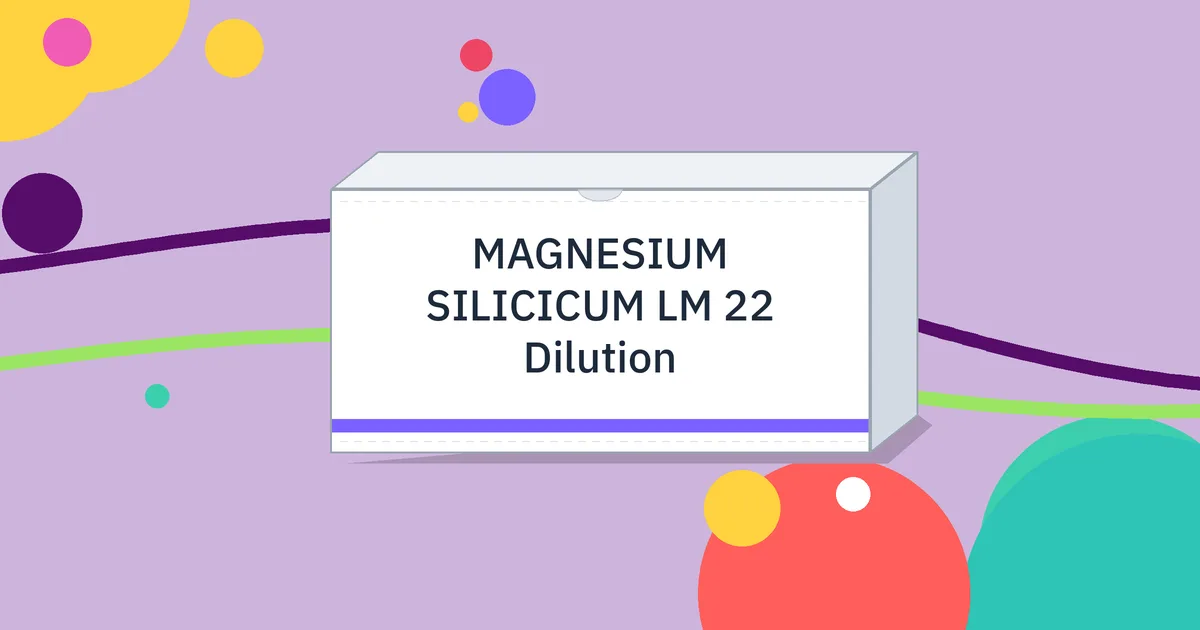Symbolbild: Packung mit der Aufschrift MAGNESIUM SILICICUM LM 22 Dilution (PZN 12939768) – Verfügbarkeit und Bezug in Apotheken in Frankfurt am Main