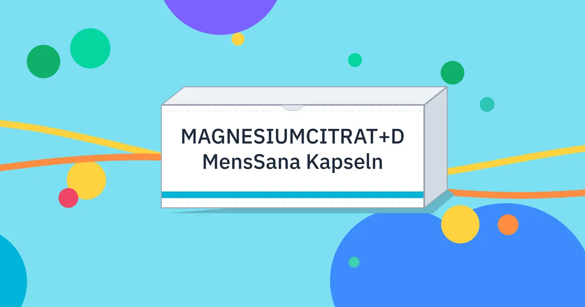 Symbolbild: Packung mit der Aufschrift MAGNESIUMCITRAT+D MensSana Kapseln (PZN 11161628) – Verfügbarkeit und Bezug in Apotheken in Frankfurt am Main