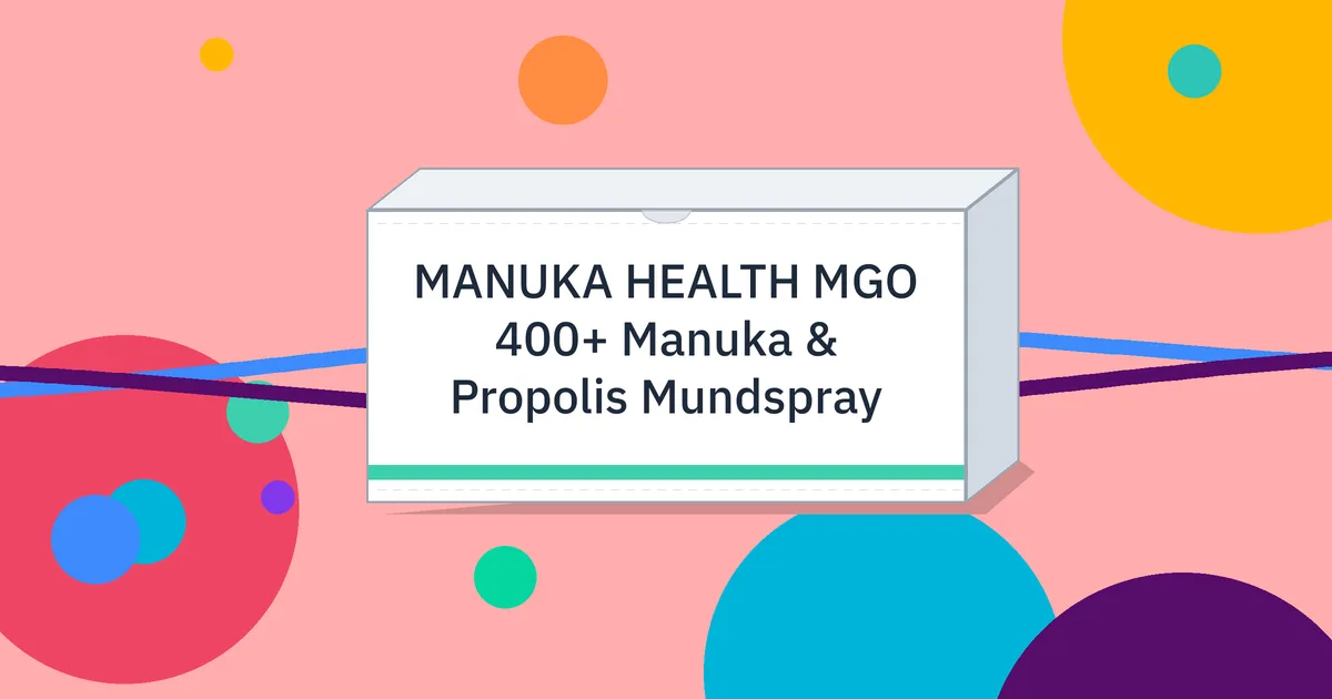 Symbolbild: Packung mit der Aufschrift MANUKA HEALTH MGO 400+ Manuka & Propolis Mundspray (PZN 15875023) – Verfügbarkeit und Bezug in Apotheken in Frankfurt am Main