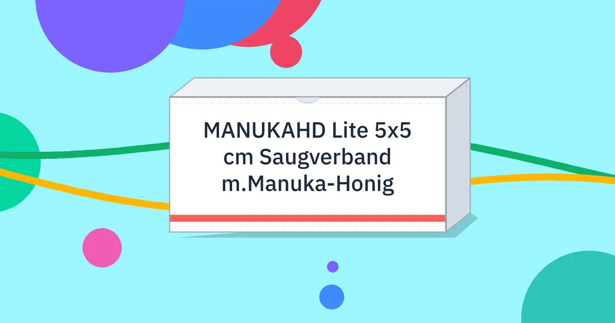 Symbolbild: Packung mit der Aufschrift MANUKAHD Lite 5x5 cm Saugverband m.Manuka-Honig (PZN 20306184) – Verfügbarkeit und Bezug in Apotheken in Frankfurt am Main