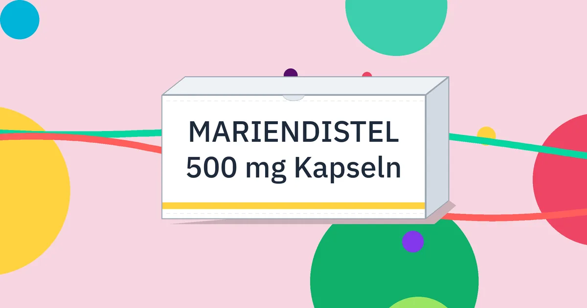 Symbolbild: Packung mit der Aufschrift MARIENDISTEL 500 mg Kapseln (PZN 16686471) – Verfügbarkeit und Bezug in Apotheken in Frankfurt am Main