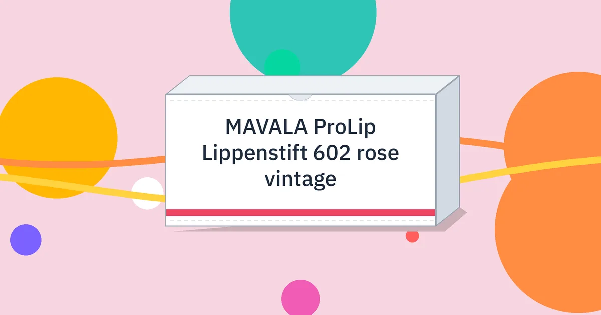 Symbolbild: Packung mit der Aufschrift MAVALA ProLip Lippenstift 602 rose vintage (PZN 20651047) – Verfügbarkeit und Bezug in Apotheken in Frankfurt am Main