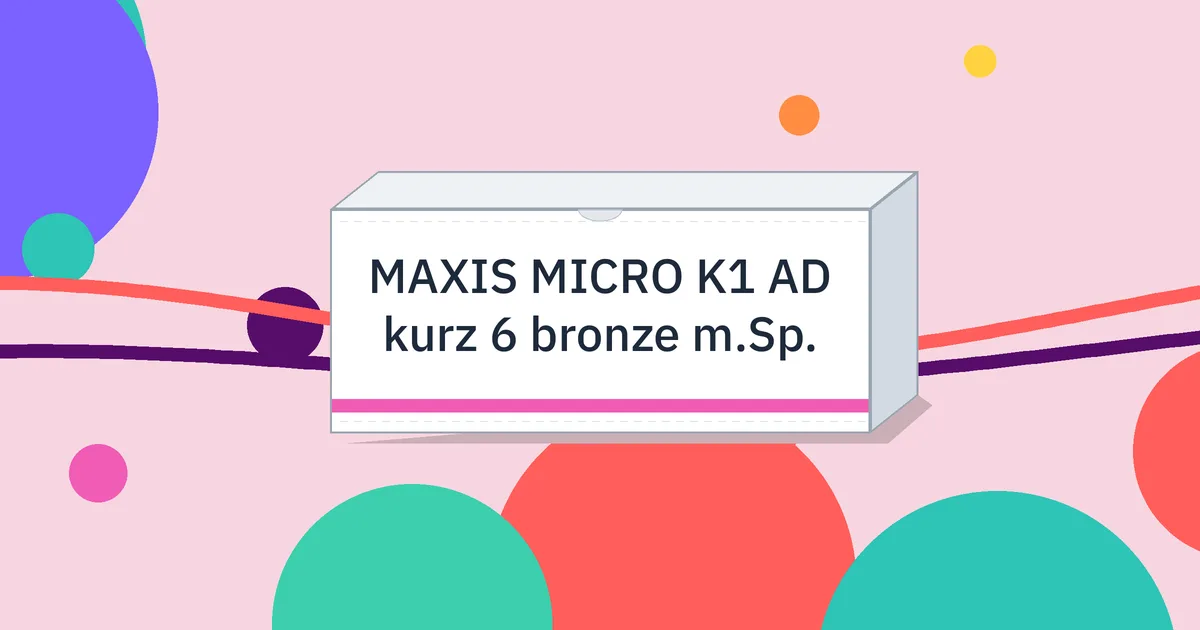 Symbolbild: Packung mit der Aufschrift MAXIS MICRO K1 AD kurz 6 bronze m.Sp. (PZN 17672181) – Verfügbarkeit und Bezug in Apotheken in Frankfurt am Main