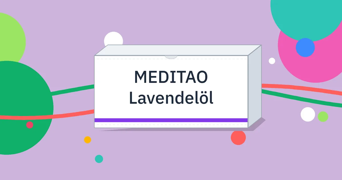 Symbolbild: Packung mit der Aufschrift MEDITAO Lavendelöl (PZN 10557169) – Verfügbarkeit und Bezug in Apotheken in Frankfurt am Main