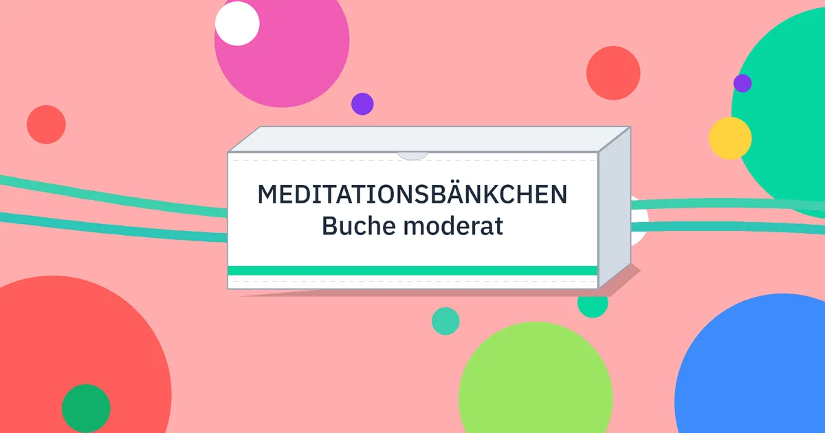 Symbolbild: Packung mit der Aufschrift MEDITATIONSBÄNKCHEN Buche moderat (PZN 17244120) – Verfügbarkeit und Bezug in Apotheken in Frankfurt am Main