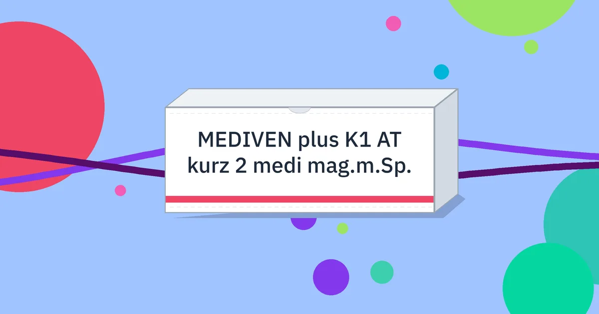 Symbolbild: Packung mit der Aufschrift MEDIVEN plus K1 AT kurz 2 medi mag.m.Sp. (PZN 15026838) – Verfügbarkeit und Bezug in Apotheken in Frankfurt am Main