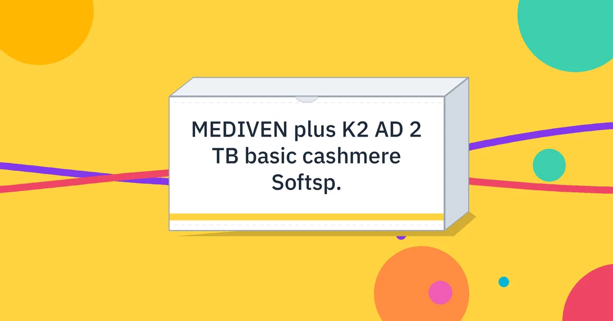 Symbolbild: Packung mit der Aufschrift MEDIVEN plus K2 AD 2 TB basic cashmere Softsp. (PZN 15094277) – Verfügbarkeit und Bezug in Apotheken in Frankfurt am Main