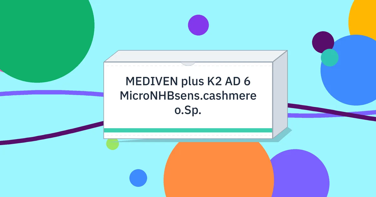 Symbolbild: Packung mit der Aufschrift MEDIVEN plus K2 AD 6 MicroNHBsens.cashmere o.Sp. (PZN 15932330) – Verfügbarkeit und Bezug in Apotheken in Frankfurt am Main