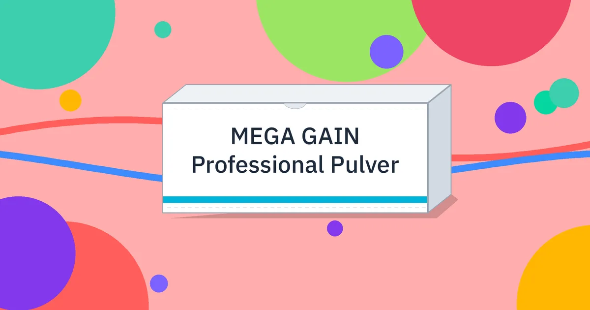 Symbolbild: Packung mit der Aufschrift MEGA GAIN Professional Pulver (PZN 06951765) – Verfügbarkeit und Bezug in Apotheken in Frankfurt am Main
