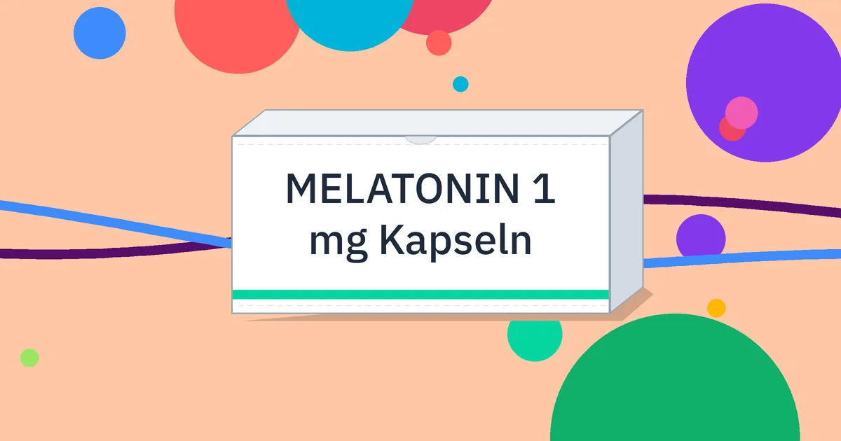 Symbolbild: Packung mit der Aufschrift MELATONIN 1 mg Kapseln (PZN 18104243) – Verfügbarkeit und Bezug in Apotheken in Frankfurt am Main