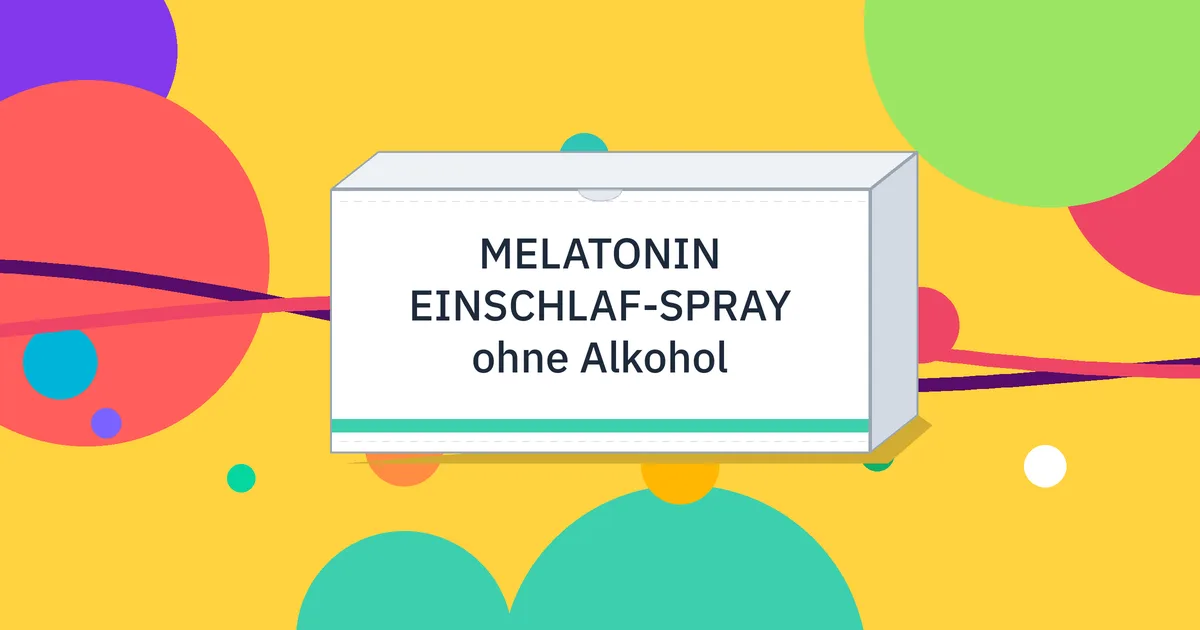 Symbolbild: Packung mit der Aufschrift MELATONIN EINSCHLAF-SPRAY ohne Alkohol (PZN 18424870) – Verfügbarkeit und Bezug in Apotheken in Frankfurt am Main