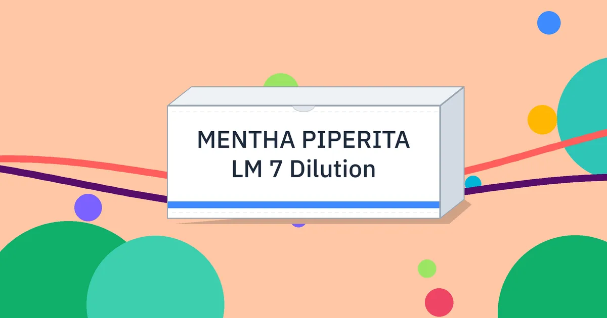 Symbolbild: Packung mit der Aufschrift MENTHA PIPERITA LM 7 Dilution (PZN 13604136) – Verfügbarkeit und Bezug in Apotheken in Frankfurt am Main