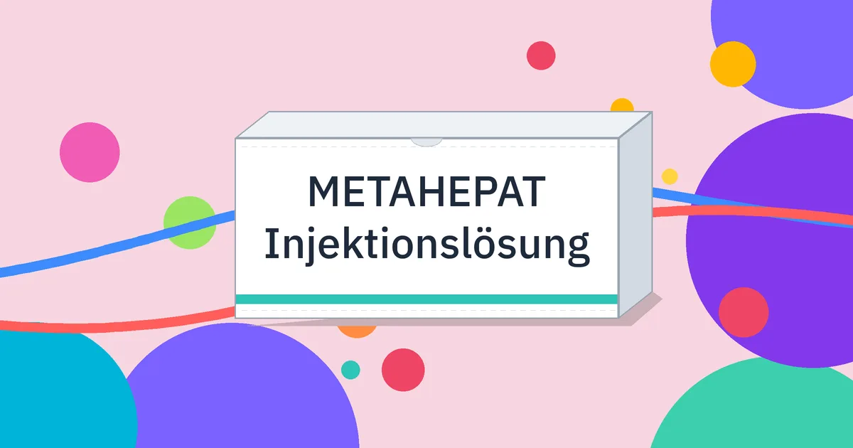 Symbolbild: Packung mit der Aufschrift METAHEPAT Injektionslösung (PZN 02417141) – Verfügbarkeit und Bezug in Apotheken in Frankfurt am Main