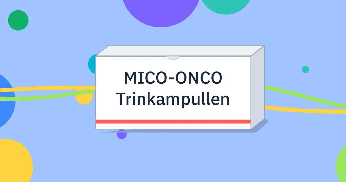 Symbolbild: Packung mit der Aufschrift MICO-ONCO Trinkampullen (PZN 15306294) – Verfügbarkeit und Bezug in Apotheken in Frankfurt am Main