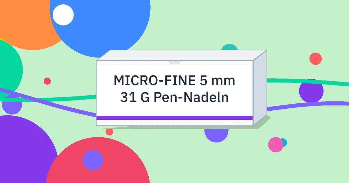 Symbolbild: Packung mit der Aufschrift MICRO-FINE 5 mm 31 G Pen-Nadeln (PZN 20514304) – Verfügbarkeit und Bezug in Apotheken in Frankfurt am Main
