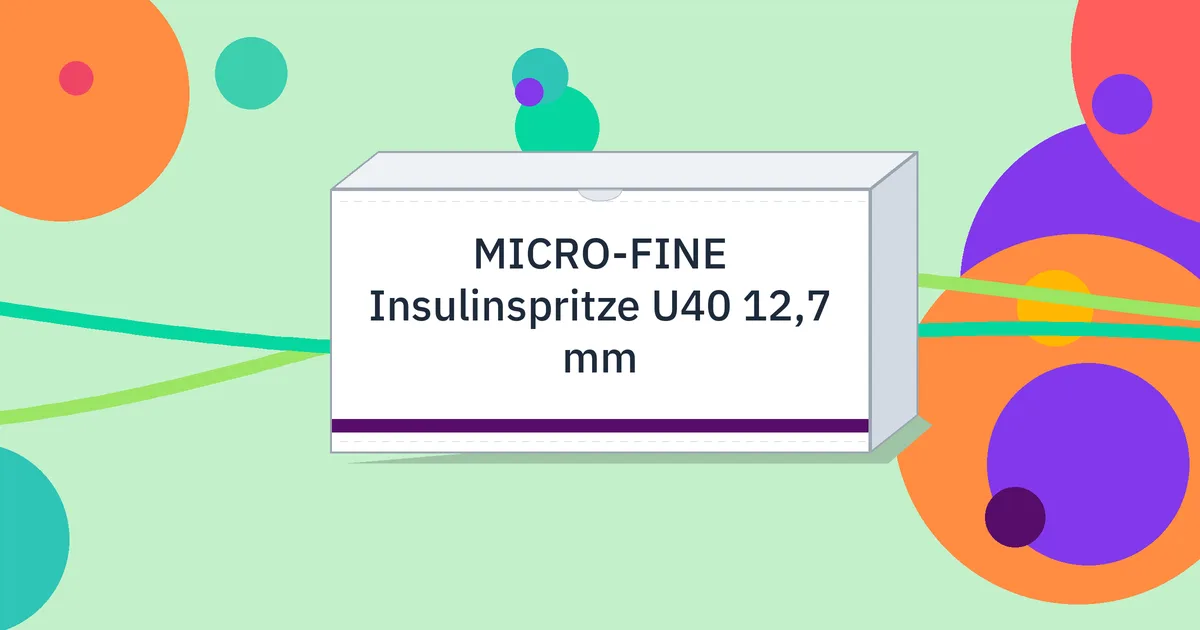 Symbolbild: Packung mit der Aufschrift MICRO-FINE Insulinspritze U40 12,7 mm (PZN 20539942) – Verfügbarkeit und Bezug in Apotheken in Frankfurt am Main