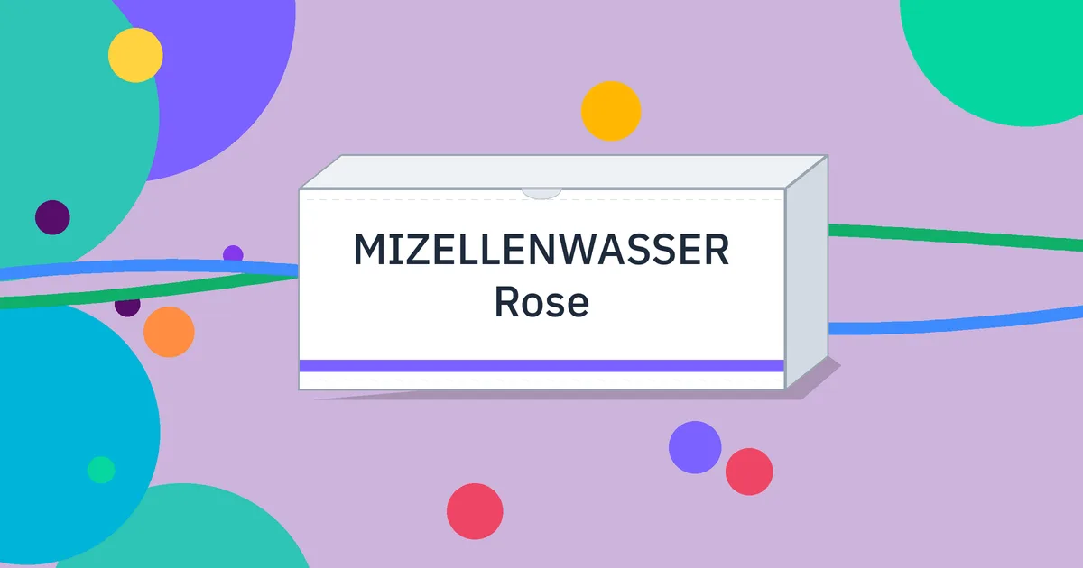 Symbolbild: Packung mit der Aufschrift MIZELLENWASSER Rose (PZN 20341832) – Verfügbarkeit und Bezug in Apotheken in Frankfurt am Main
