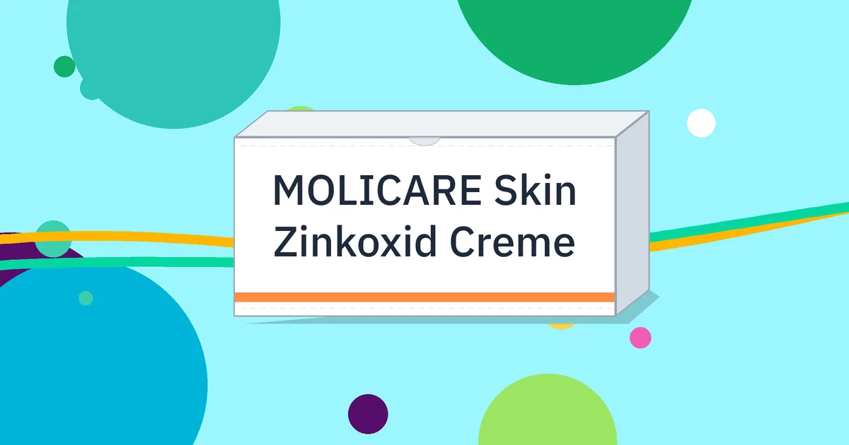 Symbolbild: Packung mit der Aufschrift MOLICARE Skin Zinkoxid Creme (PZN 12458098) – Verfügbarkeit und Bezug in Apotheken in Frankfurt am Main