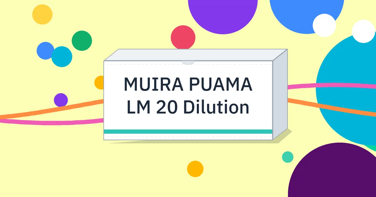 Symbolbild: Packung mit der Aufschrift MUIRA PUAMA LM 20 Dilution (PZN 13611308) – Verfügbarkeit und Bezug in Apotheken in Frankfurt am Main