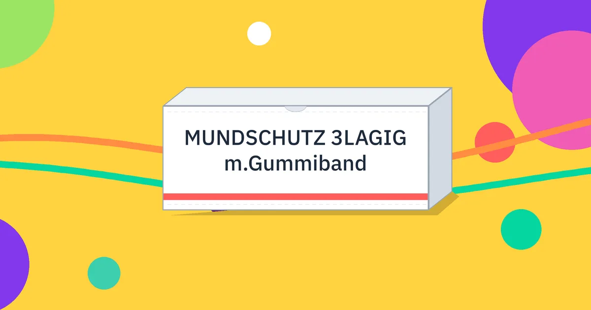 Symbolbild: Packung mit der Aufschrift MUNDSCHUTZ 3LAGIG m.Gummiband (PZN 16658032) – Verfügbarkeit und Bezug in Apotheken in Frankfurt am Main