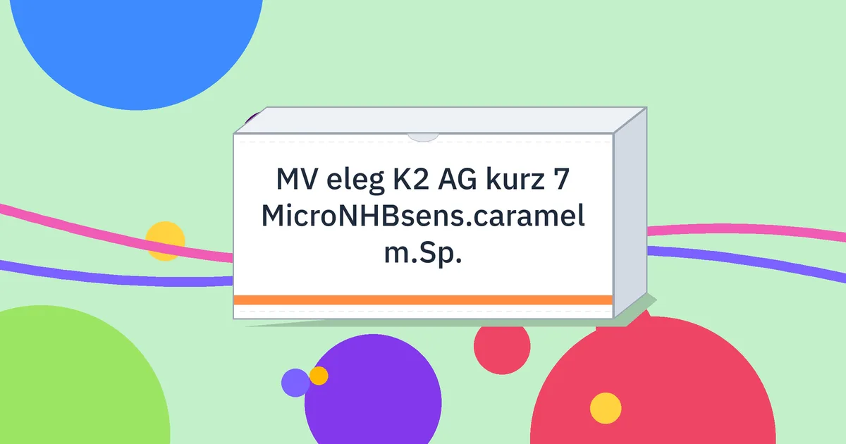 Symbolbild: Packung mit der Aufschrift MV eleg K2 AG kurz 7 MicroNHBsens.caramel m.Sp. (PZN 16069614) – Verfügbarkeit und Bezug in Apotheken in Frankfurt am Main
