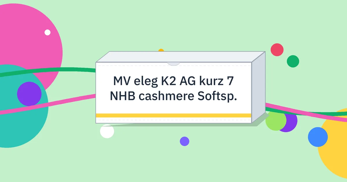 Symbolbild: Packung mit der Aufschrift MV eleg K2 AG kurz 7 NHB cashmere Softsp. (PZN 15715992) – Verfügbarkeit und Bezug in Apotheken in Frankfurt am Main