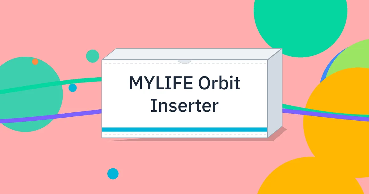 Symbolbild: Packung mit der Aufschrift MYLIFE Orbit Inserter (PZN 14268918) – Verfügbarkeit und Bezug in Apotheken in Frankfurt am Main