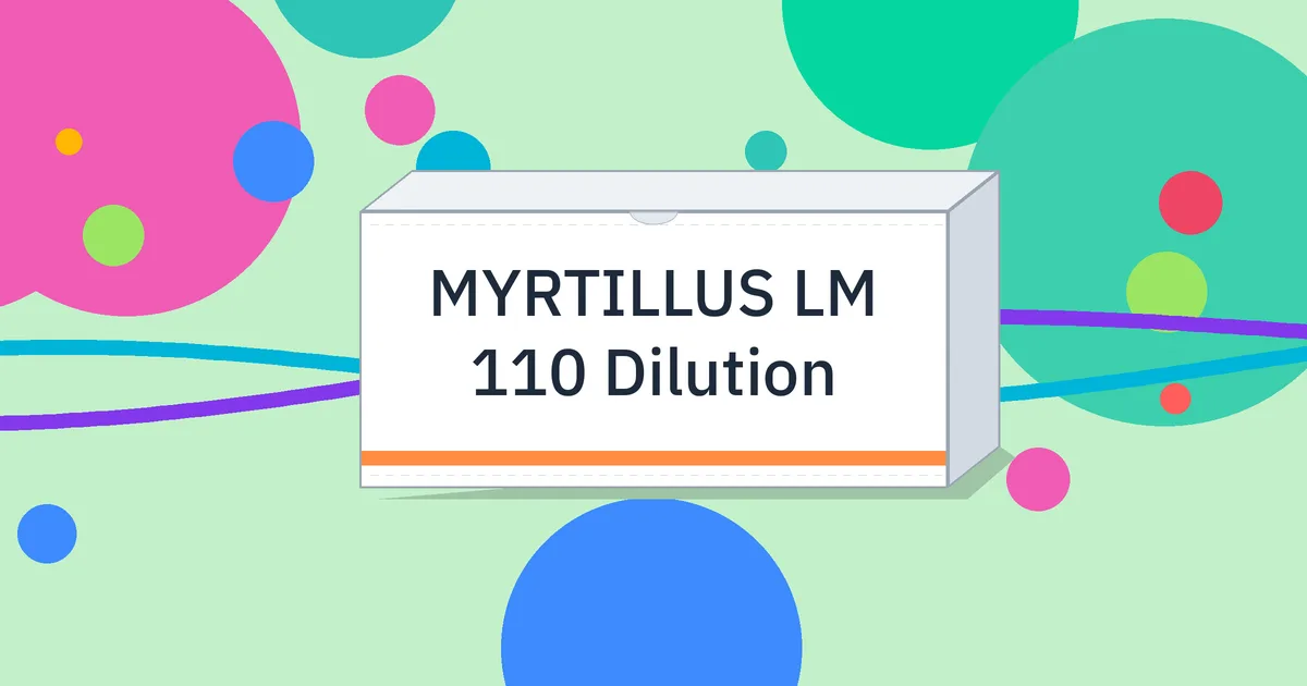 Symbolbild: Packung mit der Aufschrift MYRTILLUS LM 110 Dilution (PZN 13613804) – Verfügbarkeit und Bezug in Apotheken in Frankfurt am Main