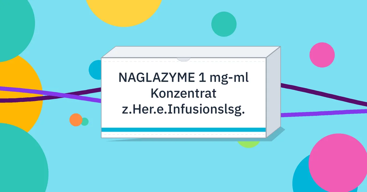 Symbolbild: Packung mit der Aufschrift NAGLAZYME 1 mg-ml Konzentrat z.Her.e.Infusionslsg. (PZN 00373913) – Verfügbarkeit und Bezug in Apotheken in Frankfurt am Main