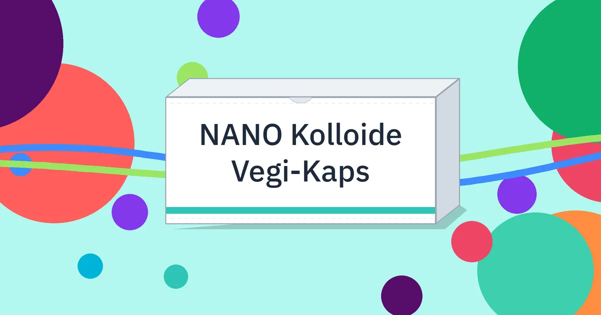 Symbolbild: Packung mit der Aufschrift NANO Kolloide Vegi-Kaps (PZN 06681426) – Verfügbarkeit und Bezug in Apotheken in Frankfurt am Main