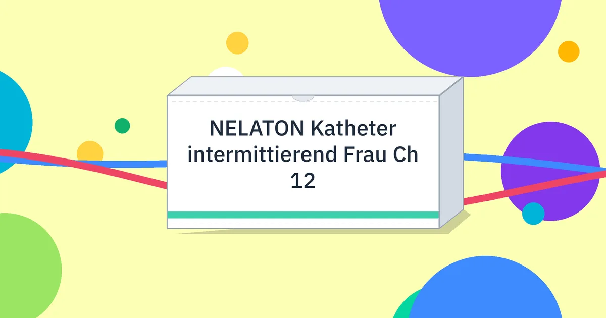 Symbolbild: Packung mit der Aufschrift NELATON Katheter intermittierend Frau Ch 12 (PZN 07520205) – Verfügbarkeit und Bezug in Apotheken in Frankfurt am Main