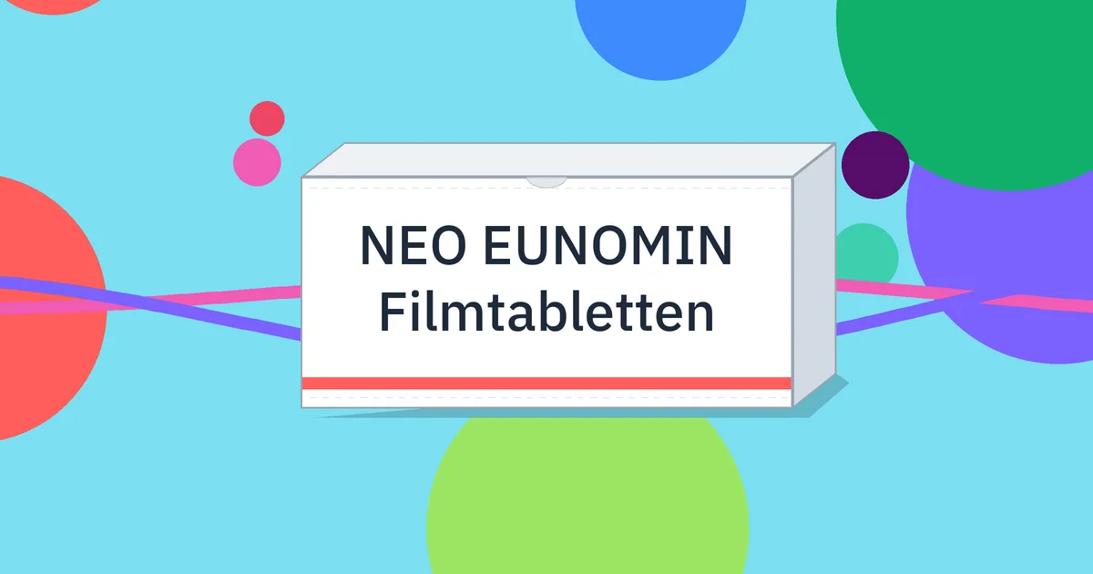 Symbolbild: Packung mit der Aufschrift NEO EUNOMIN Filmtabletten (PZN 03006670) – Verfügbarkeit und Bezug in Apotheken in Frankfurt am Main