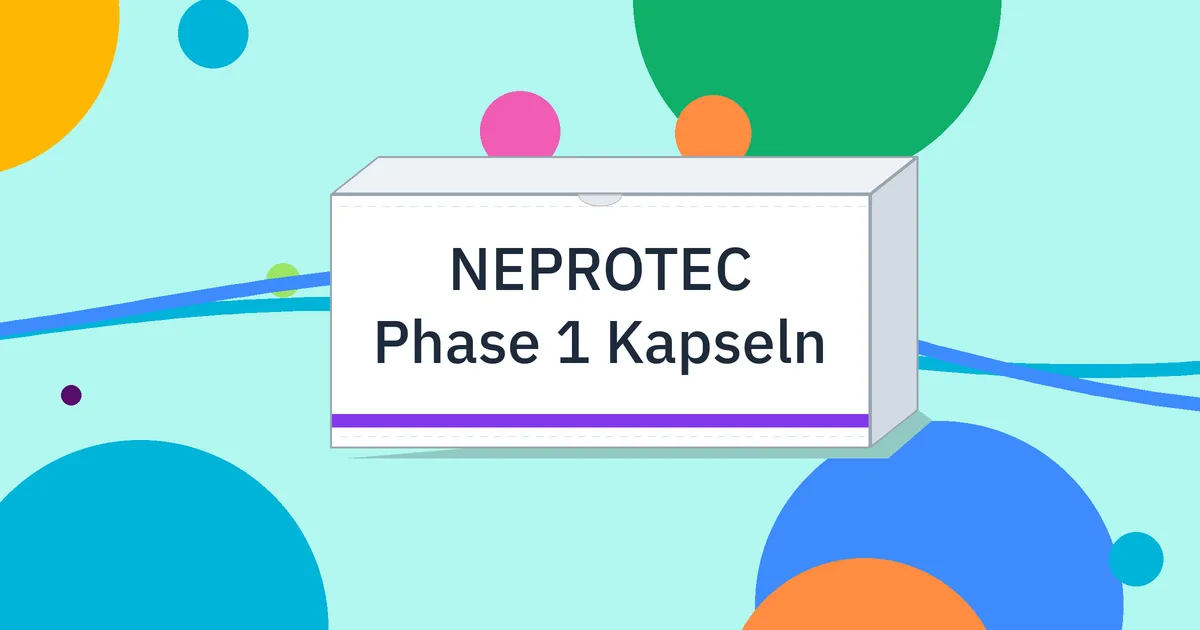 Symbolbild: Packung mit der Aufschrift NEPROTEC Phase 1 Kapseln (PZN 16907765) – Verfügbarkeit und Bezug in Apotheken in Frankfurt am Main