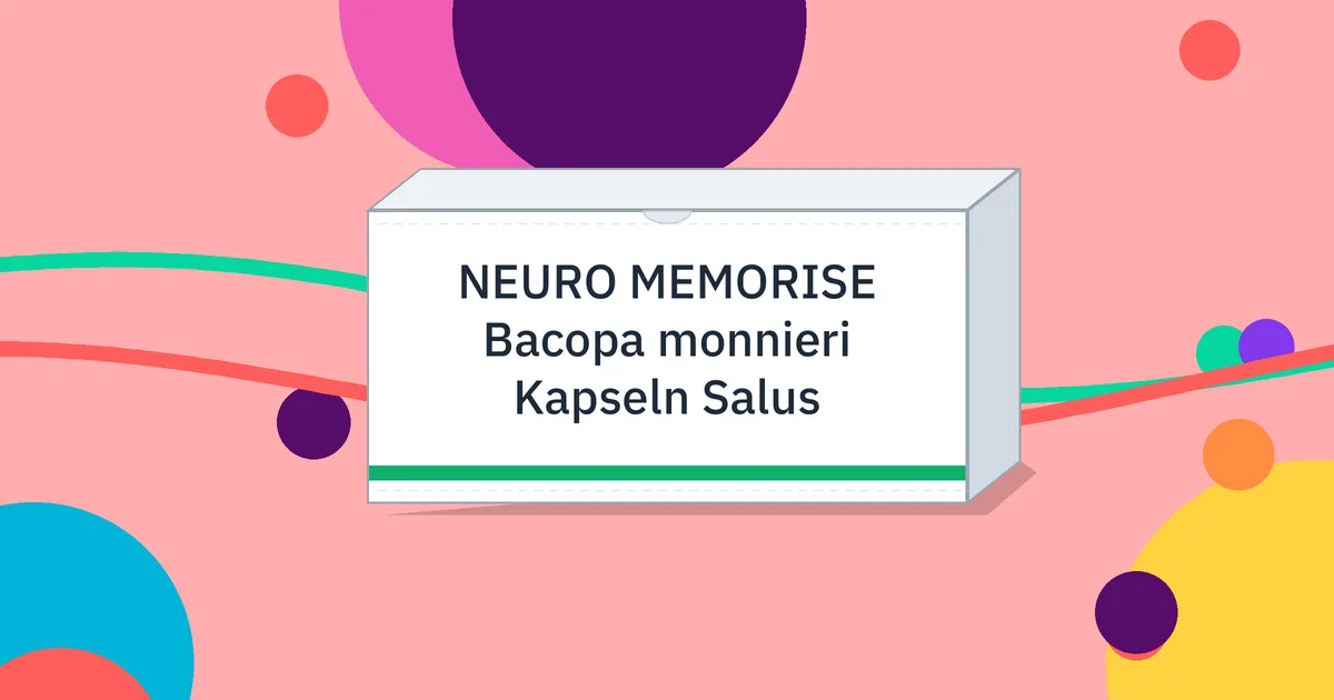 Symbolbild: Packung mit der Aufschrift NEURO MEMORISE Bacopa monnieri Kapseln Salus (PZN 18784410) – Verfügbarkeit und Bezug in Apotheken in Frankfurt am Main