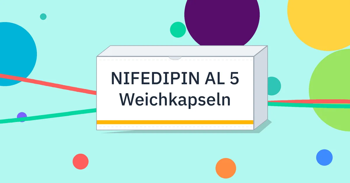 Symbolbild: Packung mit der Aufschrift NIFEDIPIN AL 5 Weichkapseln (PZN 04748422) – Verfügbarkeit und Bezug in Apotheken in Frankfurt am Main