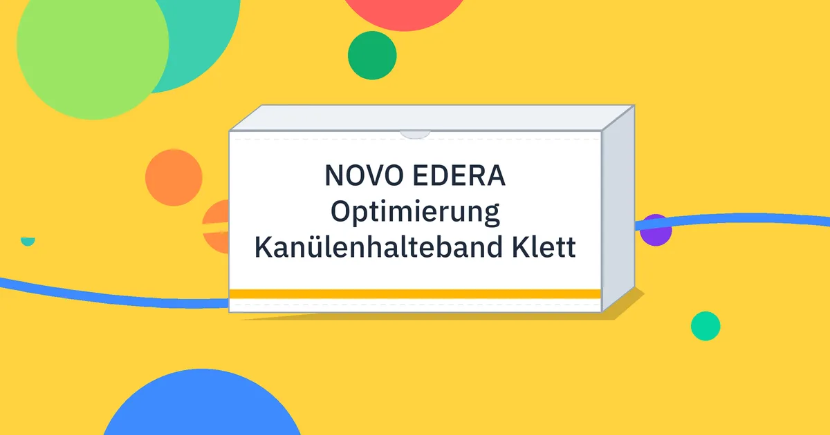 Symbolbild: Packung mit der Aufschrift NOVO EDERA Optimierung Kanülenhalteband Klett (PZN 18726447) – Verfügbarkeit und Bezug in Apotheken in Frankfurt am Main
