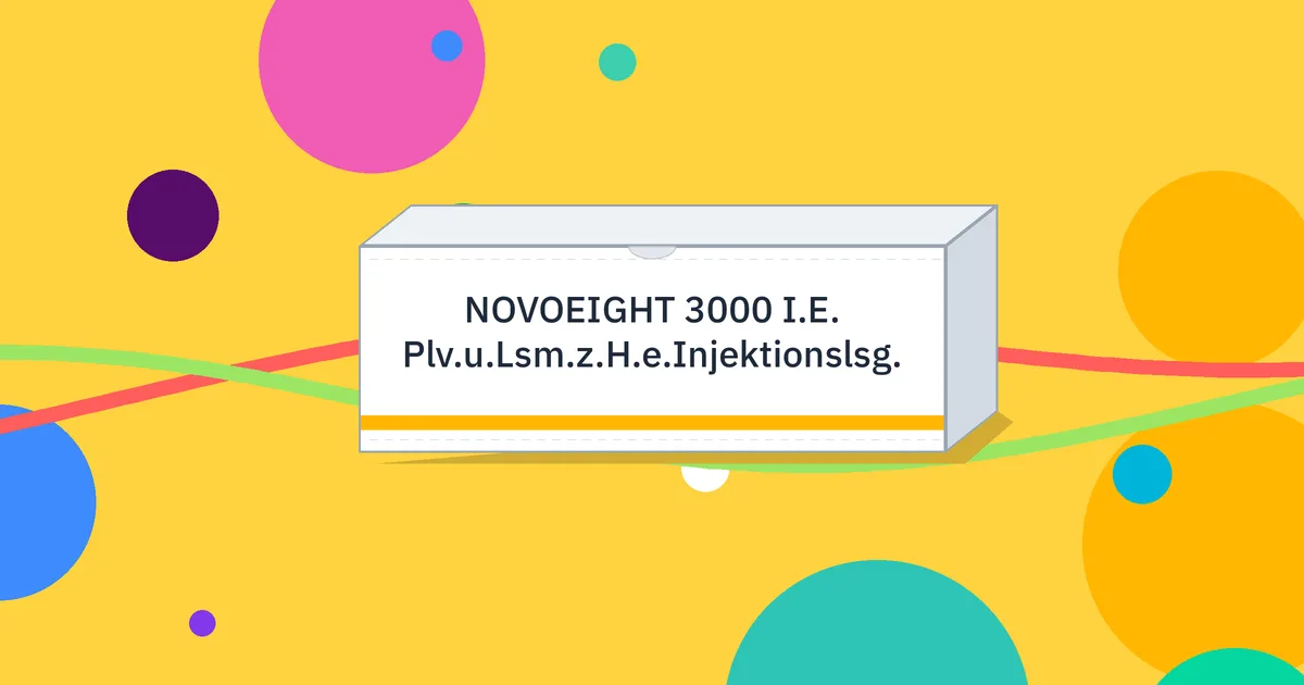 Symbolbild: Packung mit der Aufschrift NOVOEIGHT 3000 I.E. Plv.u.Lsm.z.H.e.Injektionslsg. (PZN 10174899) – Verfügbarkeit und Bezug in Apotheken in Frankfurt am Main