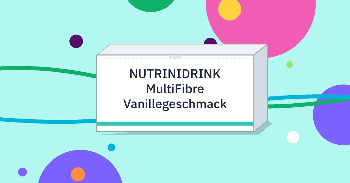 Symbolbild: Packung mit der Aufschrift NUTRINIDRINK MultiFibre Vanillegeschmack (PZN 16747155) – Verfügbarkeit und Bezug in Apotheken in Frankfurt am Main