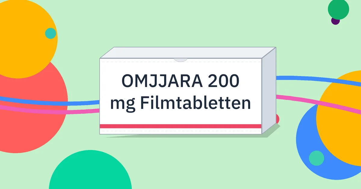 Symbolbild: Packung mit der Aufschrift OMJJARA 200 mg Filmtabletten (PZN 18770916) – Verfügbarkeit und Bezug in Apotheken in Frankfurt am Main
