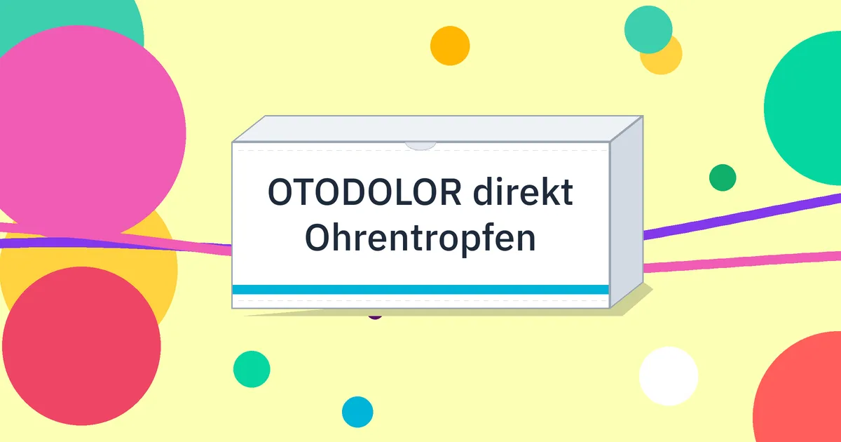 Symbolbild: Packung mit der Aufschrift OTODOLOR direkt Ohrentropfen (PZN 11015884) – Verfügbarkeit und Bezug in Apotheken in Frankfurt am Main