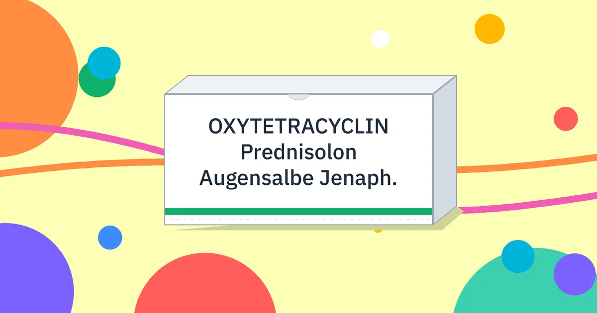 Symbolbild: Packung mit der Aufschrift OXYTETRACYCLIN Prednisolon Augensalbe Jenaph. (PZN 03524525) – Verfügbarkeit und Bezug in Apotheken in Frankfurt am Main