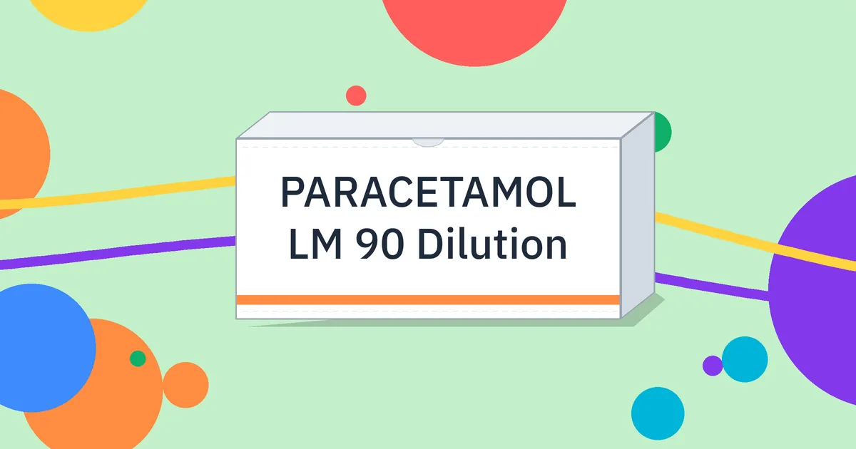 Symbolbild: Packung mit der Aufschrift PARACETAMOL LM 90 Dilution (PZN 12976605) – Verfügbarkeit und Bezug in Apotheken in Frankfurt am Main