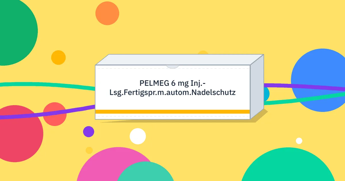 Symbolbild: Packung mit der Aufschrift PELMEG 6 mg Inj.-Lsg.Fertigspr.m.autom.Nadelschutz (PZN 15631798) – Verfügbarkeit und Bezug in Apotheken in Frankfurt am Main
