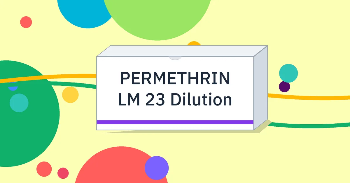 Symbolbild: Packung mit der Aufschrift PERMETHRIN LM 23 Dilution (PZN 13635697) – Verfügbarkeit und Bezug in Apotheken in Frankfurt am Main