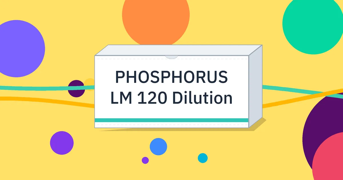 Symbolbild: Packung mit der Aufschrift PHOSPHORUS LM 120 Dilution (PZN 13034288) – Verfügbarkeit und Bezug in Apotheken in Frankfurt am Main