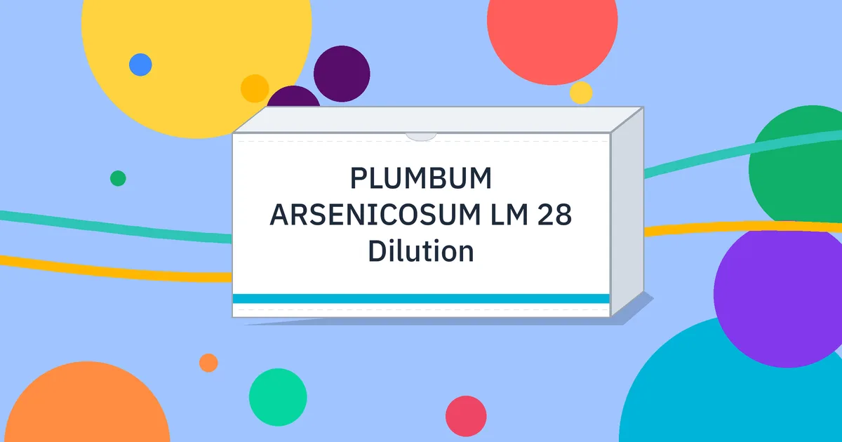 Symbolbild: Packung mit der Aufschrift PLUMBUM ARSENICOSUM LM 28 Dilution (PZN 13039498) – Verfügbarkeit und Bezug in Apotheken in Frankfurt am Main