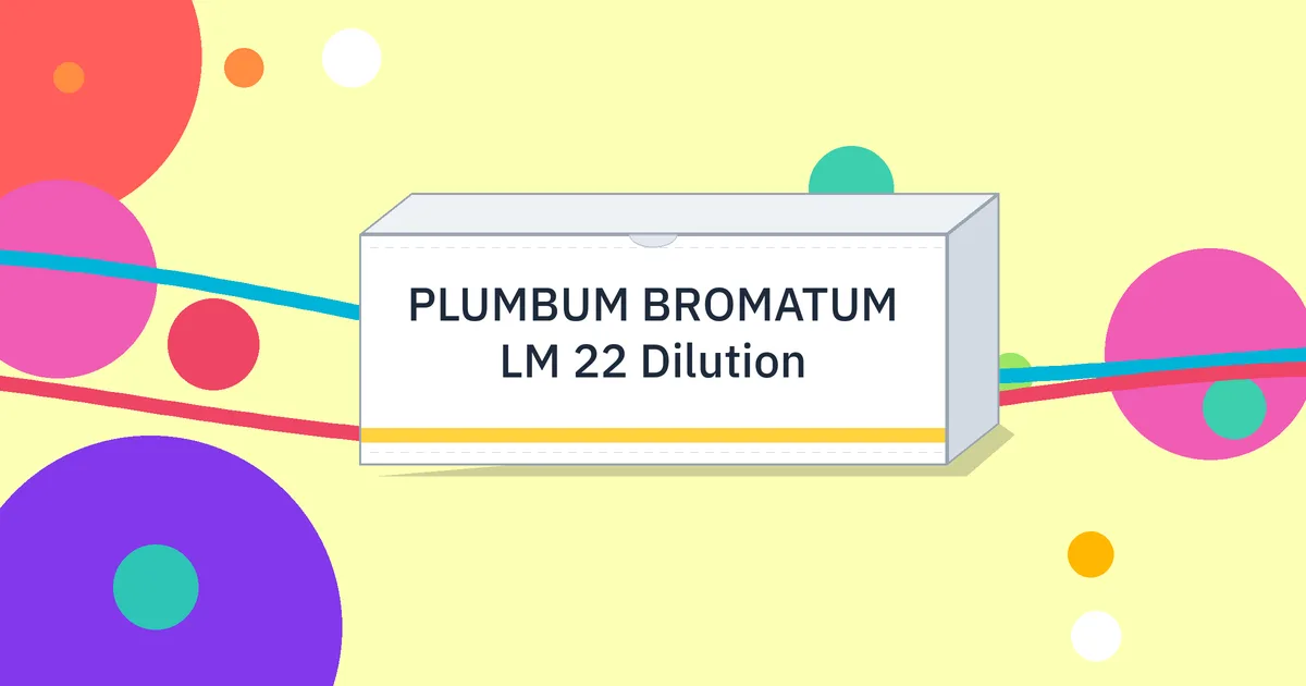 Symbolbild: Packung mit der Aufschrift PLUMBUM BROMATUM LM 22 Dilution (PZN 13039860) – Verfügbarkeit und Bezug in Apotheken in Frankfurt am Main