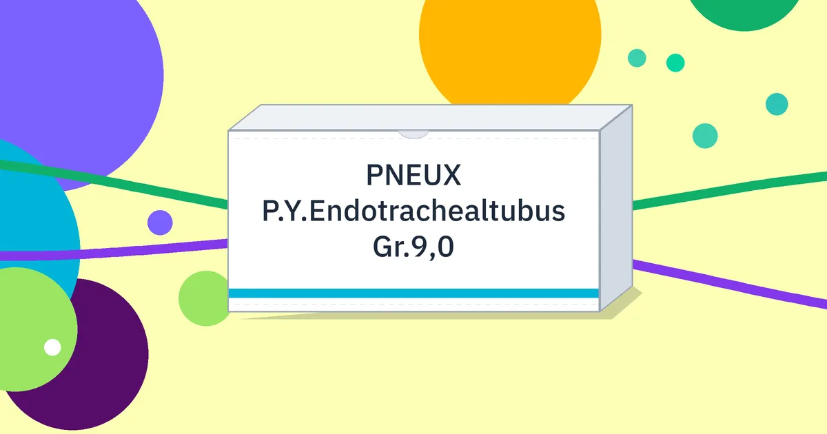 Symbolbild: Packung mit der Aufschrift PNEUX P.Y.Endotrachealtubus Gr.9,0 (PZN 14165845) – Verfügbarkeit und Bezug in Apotheken in Frankfurt am Main